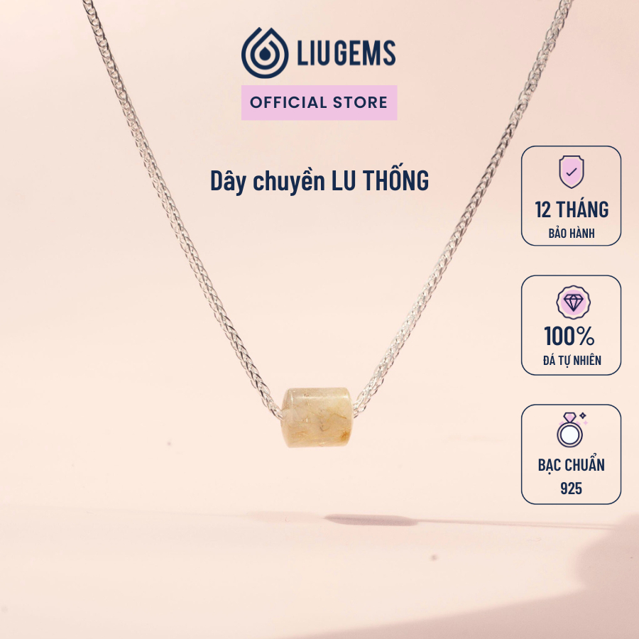 Dây Chuyền Bạc 925 Lu Thống Đá Phong Thủy Liugems Unisex, Thời Trang ...