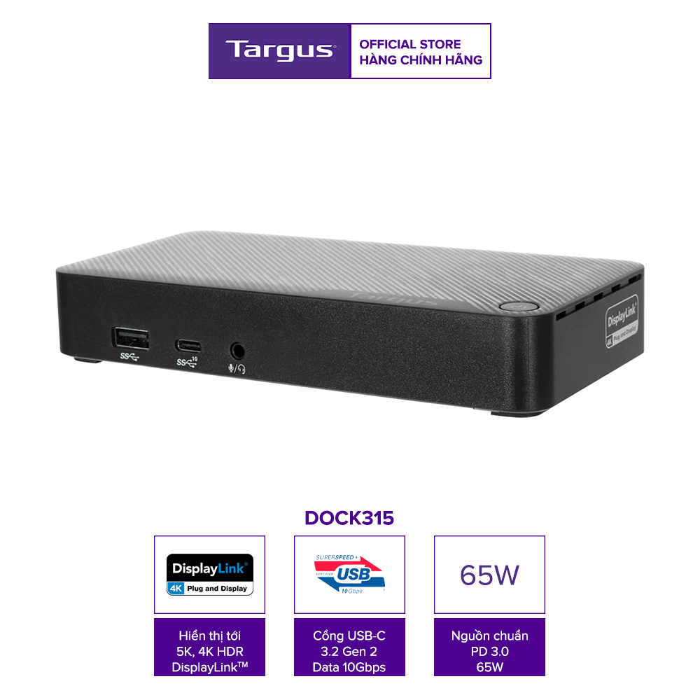 Cổng chuyển đổi để bàn Targus DOCK315 có chipset DisplayLink® - Hàng Chính Hãng Việt Nam ...