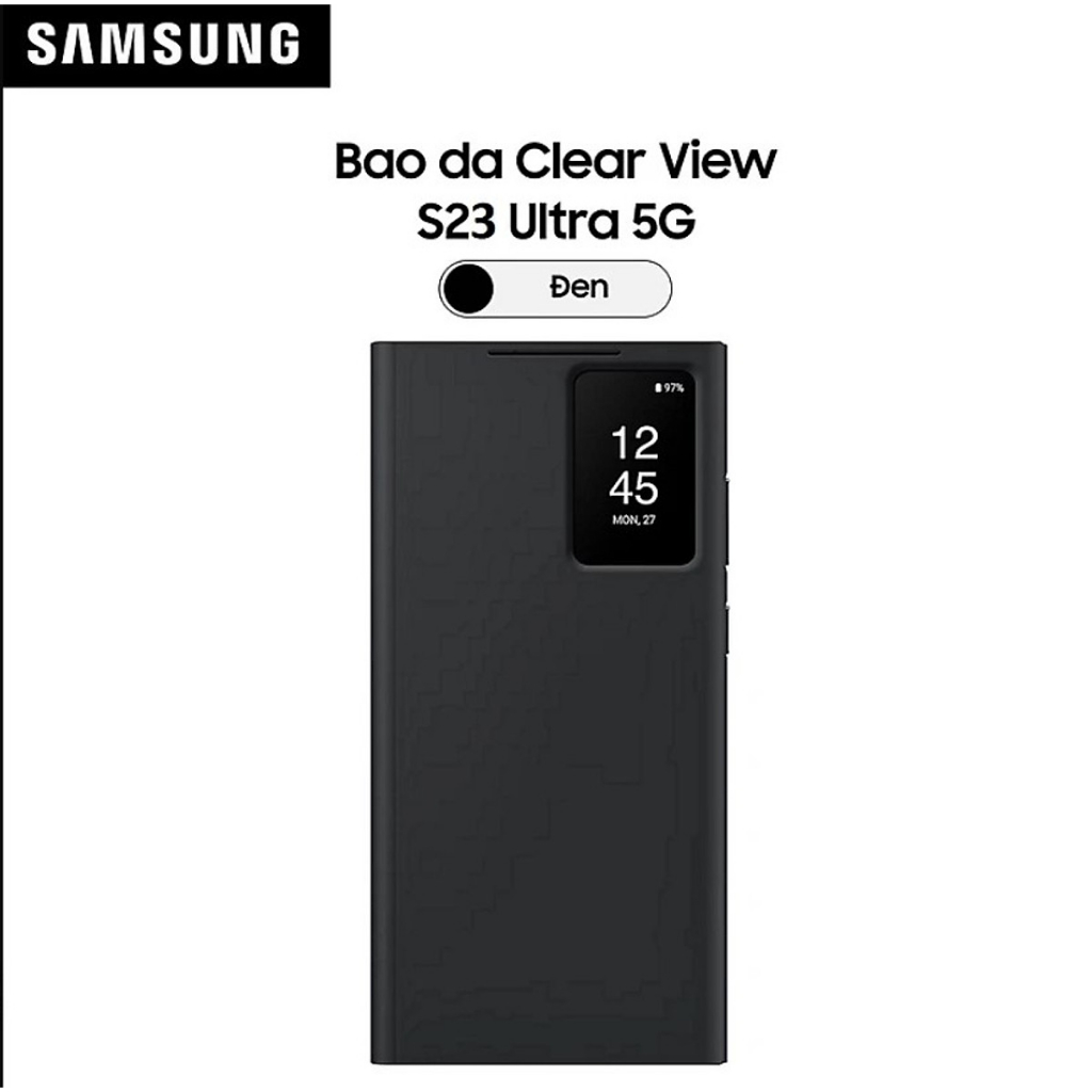 Bao da Galaxy S23 Ultra Samsung Smart Clear View Chính hãng | Shopee ...
