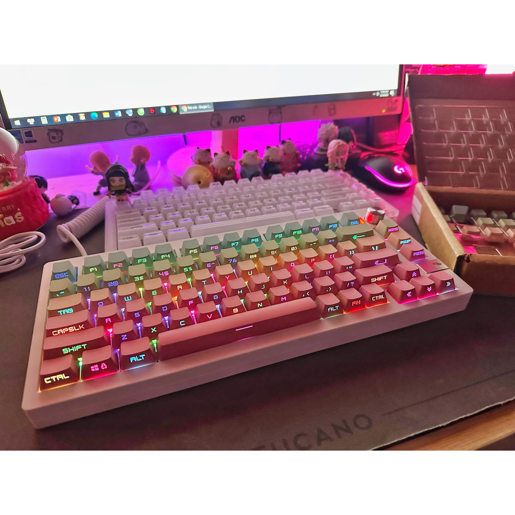 Bàn phím cơ custom từ kit LMK81 nhôm nguyên khối 3 mode tại Tungcustom ...