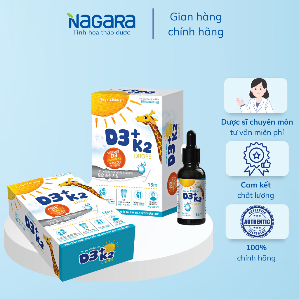 D3-K2 Drops - NAGARA - Bổ sung vitamin D3 và K2, giúp tăng cường hấp thu canxi | Shopee Việt Nam