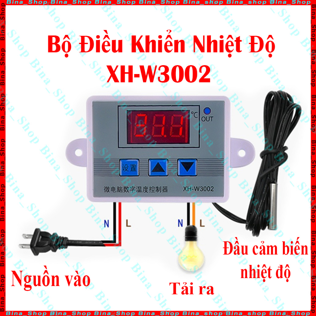 Bộ cảm biến điều khiển nhiệt độ DC12V 24V AC220V XH-W3002 /XH-3001/W3001 | Shopee Việt Nam