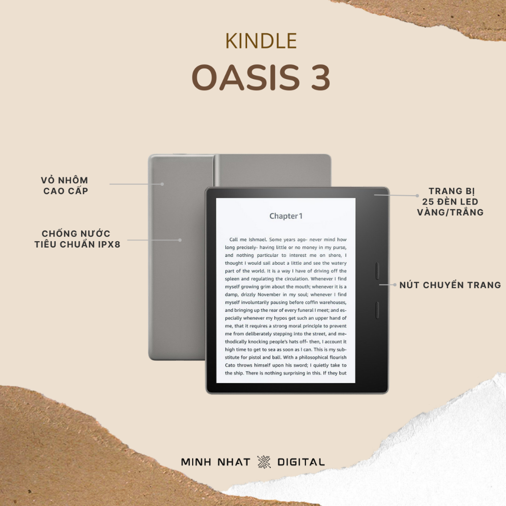 Máy đọc sách Kindle Oasis 3 (Tặng bao da + kho sách) | Shopee Việt Nam