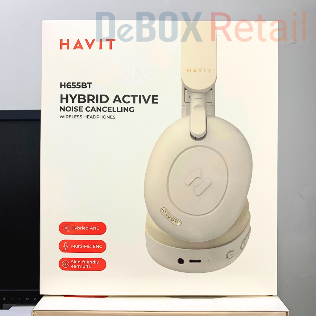 Tai Nghe Headphone Bluetooth HAVIT H655BT, BT 5.3, Chống Ồn Chủ Động ANC, Gamemode 0.06s, Nghe ...