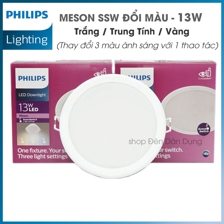 Đèn LED PHILIPS Âm trần Đổi Màu MESON SSW 13W (Φ125) - HÀNG CHÍNH HÃNG | Shopee Việt Nam
