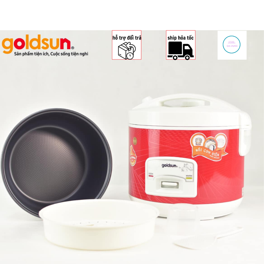 Nồi cơm điện 1.8L nắp gài Goldsun GRC5002 | Shopee Việt Nam