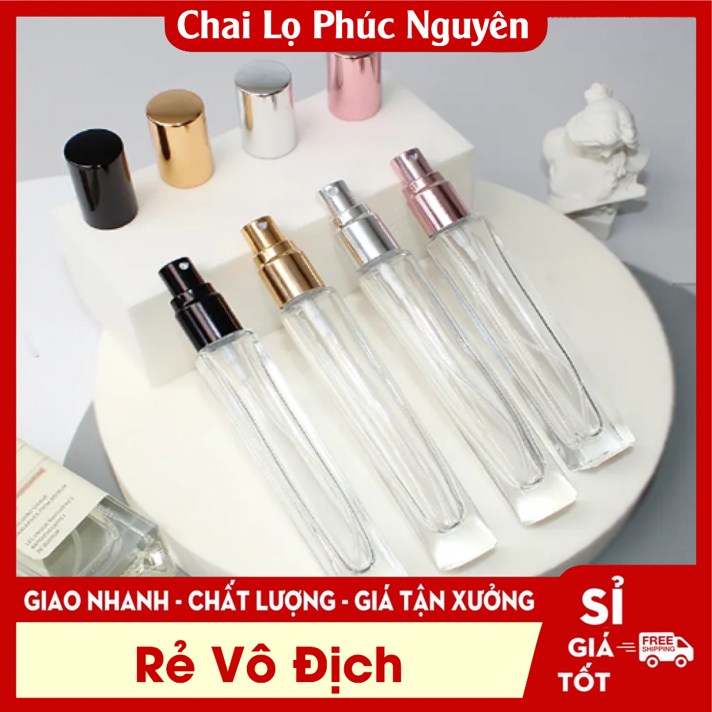 Chai Lọ Chiết Nước Hoa Bằng Thủy Tinh Cao Cấp 10ml Ống Chiết Nước Hoa Vuông Dài Dạng Xịt Sang ...