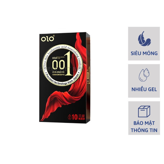 Bao Cao Su OLO 001 Ấm NồngCao Cấp Siêu Mỏng Dẫn Nhiệt Bao Cao Su Kéo Dài Thời GIan Hộp 10 BCS ...
