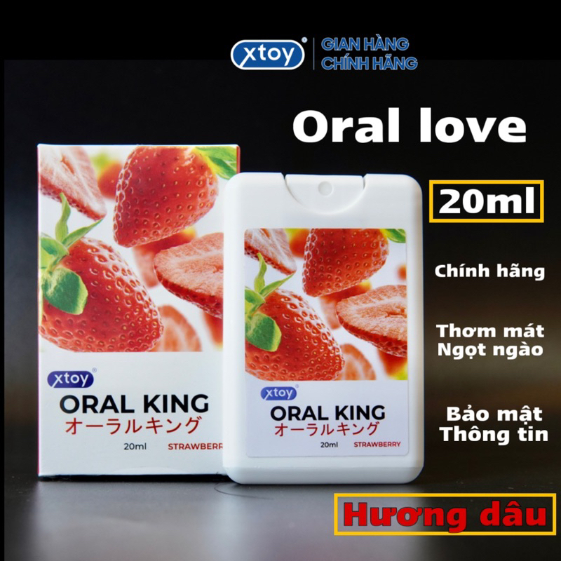 Xịt thơm miệng XTOY Oral King hương dâu ngọt ngào, thơm miệng, sạch sẽ ...