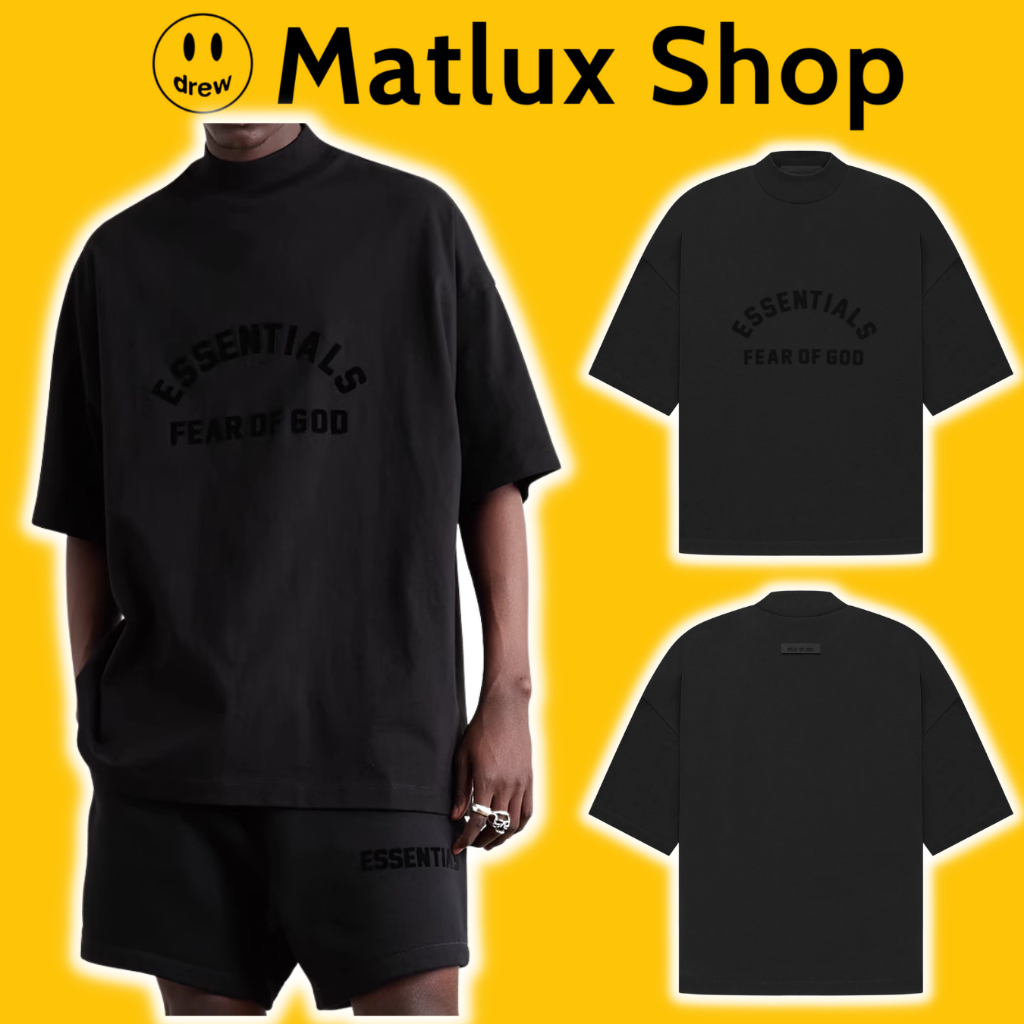 [BEST QUALITY] Áo thun Fear Of God FOG Essentials SS23 Jet Black bản ...