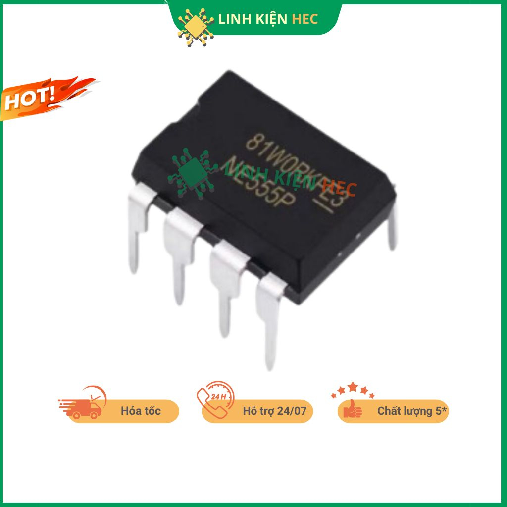 IC tạo xung NE555 NE555P chính hãng linh kiện hec | Shopee Việt Nam