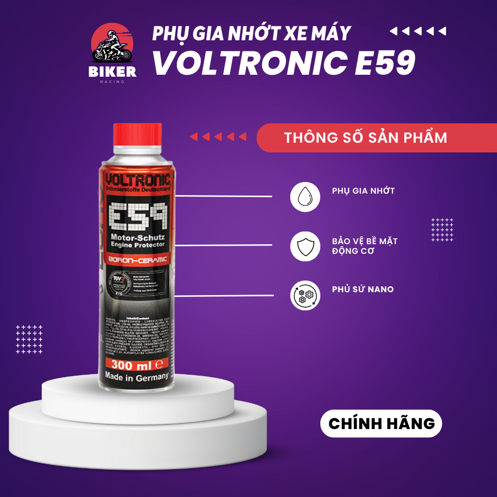 Phụ gia nhớt Voltronic E59 phủ nano ceramic bảo vệ động cơ- Sản xuất tại Đức | Shopee Việt Nam