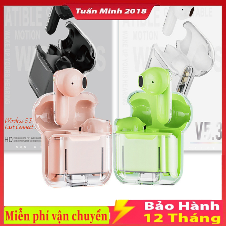 Tai Nghe Gaming Không Dây TM10/YX06 Bluetooth TWS 5.3Trong Suốt, Nghe nhạc Cực Hay, Chất Lượng ...