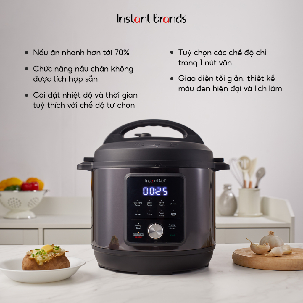 Nồi áp suất điện đa năng Instant Pot ESSENTIAL 60 9in1, dung tích 5.7L ...
