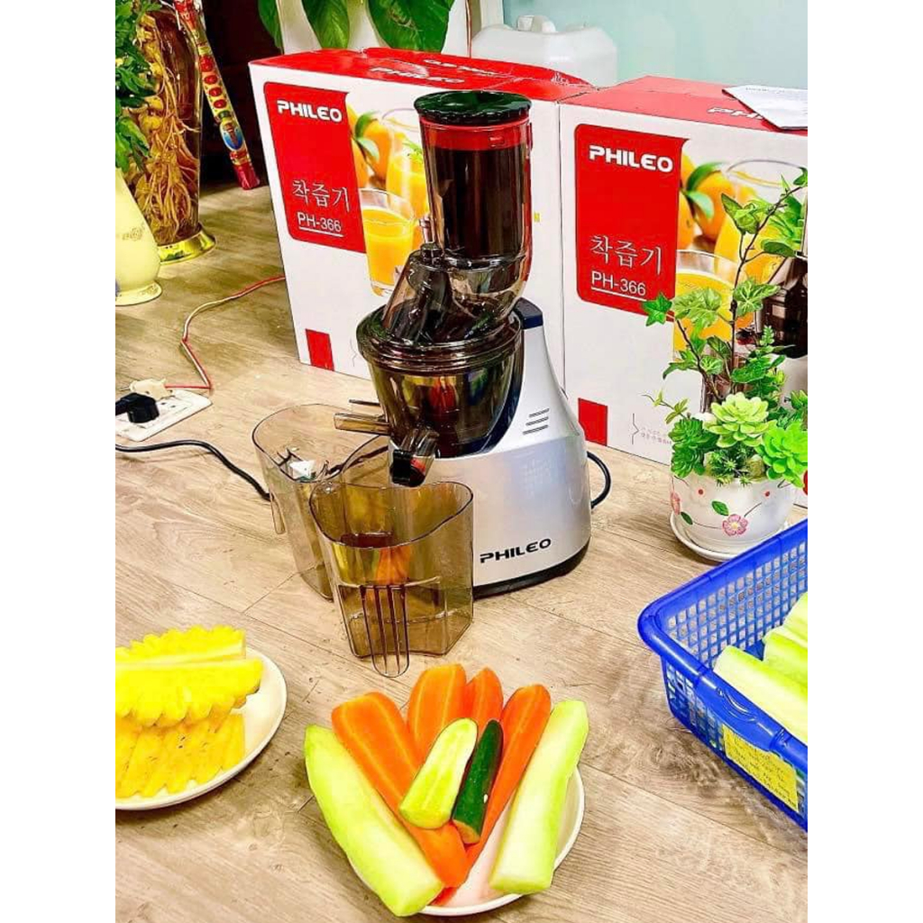 MÁY ÉP CHẬM PHILEO PH-366 miệng to ép miếng lớn | Shopee Việt Nam