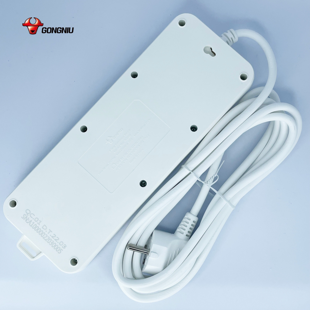 Ổ Cắm Điện Chống Cháy GONGNIU - 4 Ổ Đa Năng 4 Công Tắc – Công Suất 10A/250/2500W Chính Hãng ...
