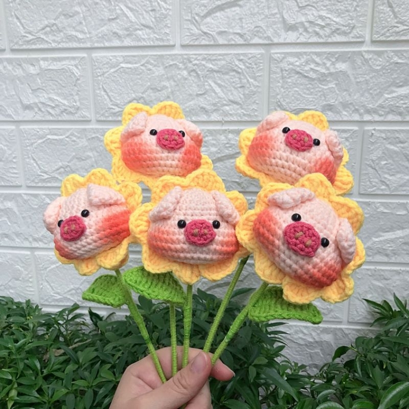 Set Nguyên Liệu Hoa Heo Len Tự Làm Handmade [ Kèm Sẵn Chart Và Video ...