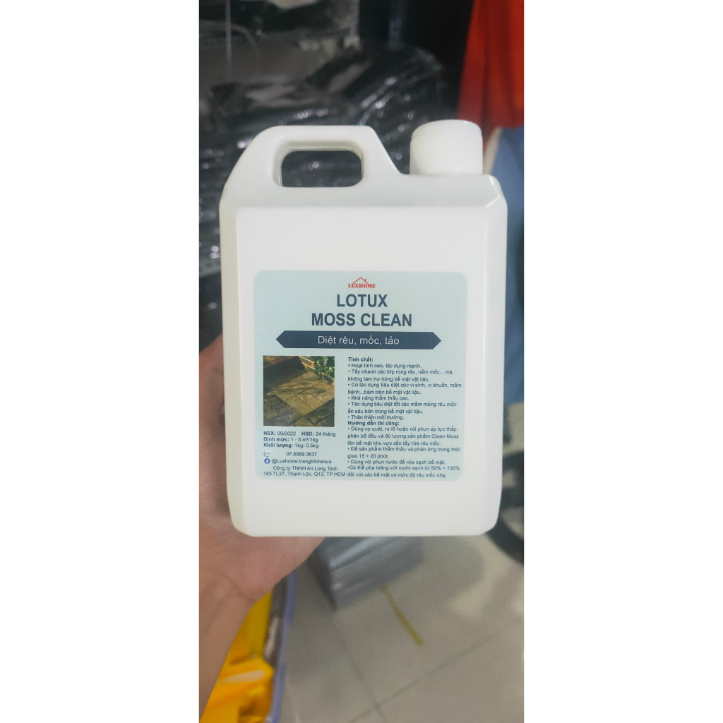 Dung dịch tẩy rêu mốc tường MOSSCLEAN dung tích 250ml / 500ml / 1L ...