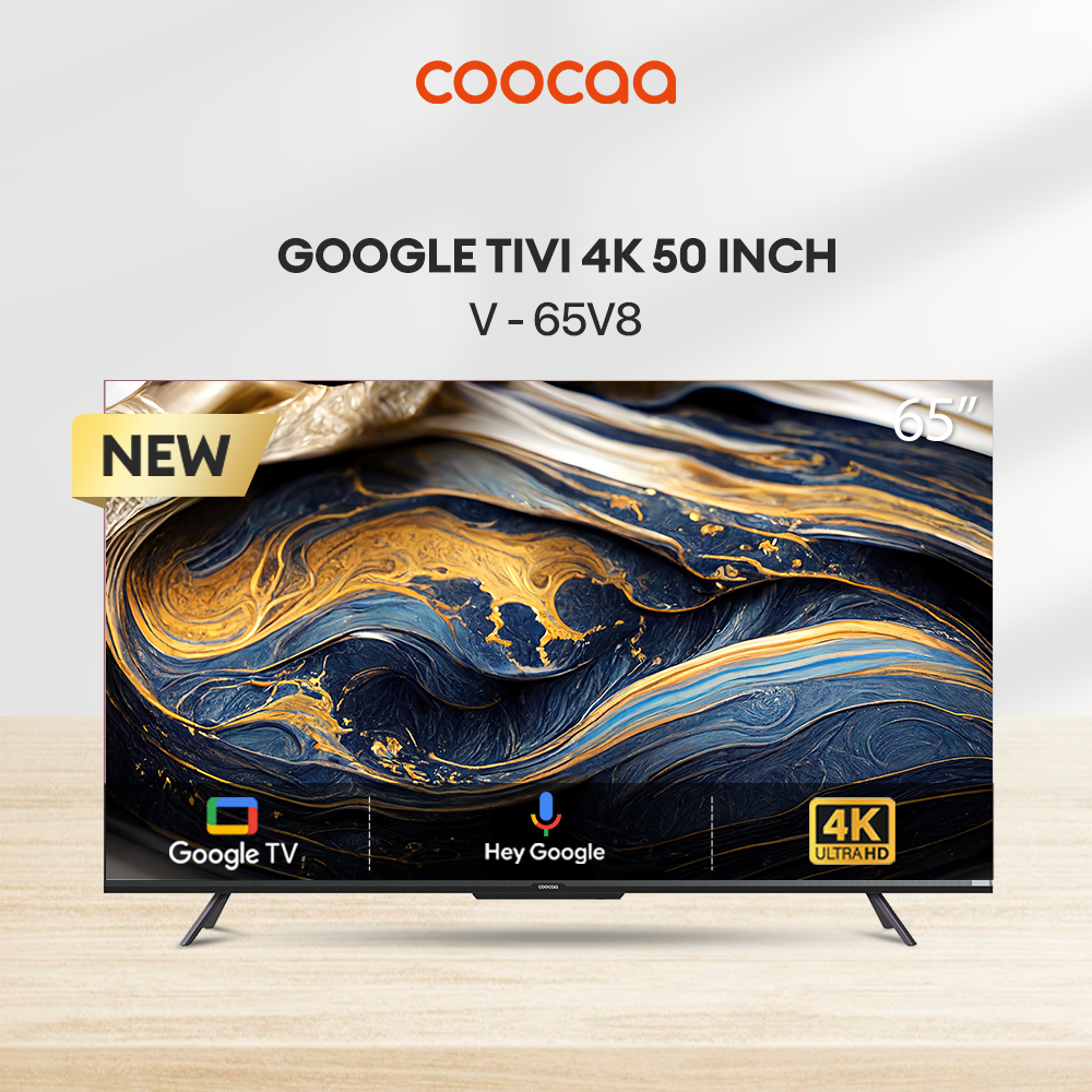 Google Tivi Coocaa 65V8 65 inch Chất lượng hình ảnh 4K - Chính hãng bảo ...