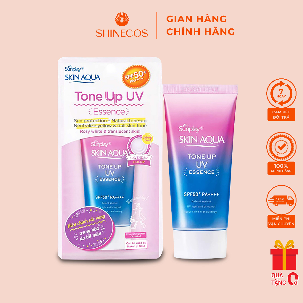Kem chống nắng Sunplay Skin Aqua Tone Up UV Lavender SPF50+ PA++++ 50g nâng tông SHINECOS ...