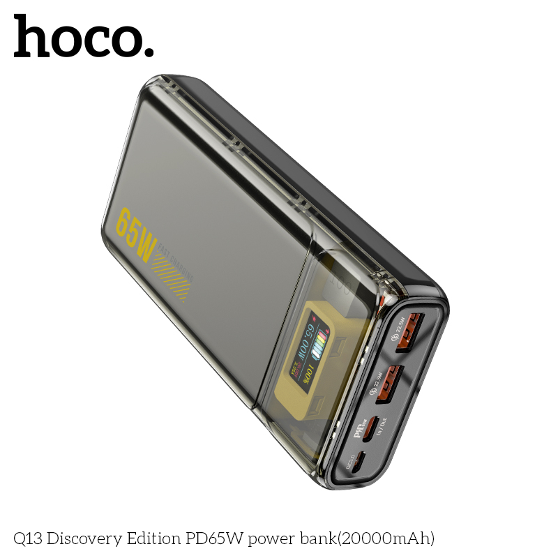 Pin Sạc Dự Phòng Hoco Q13, 20000mAh, Hỗ Trợ Sạc Nhanh 65W, Kèm Dây Cáp Type C to Type C Dài 1M ...