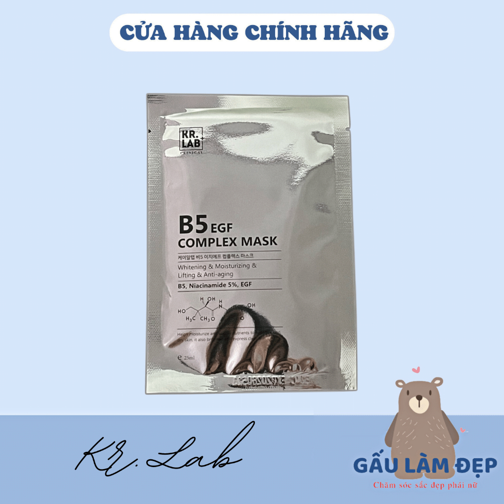 MẶT NẠ KR.LAB B5 EGF COMPLEX MASK HÀN QUỐC - LẺ 1 MIẾNG/25ml | Shopee ...