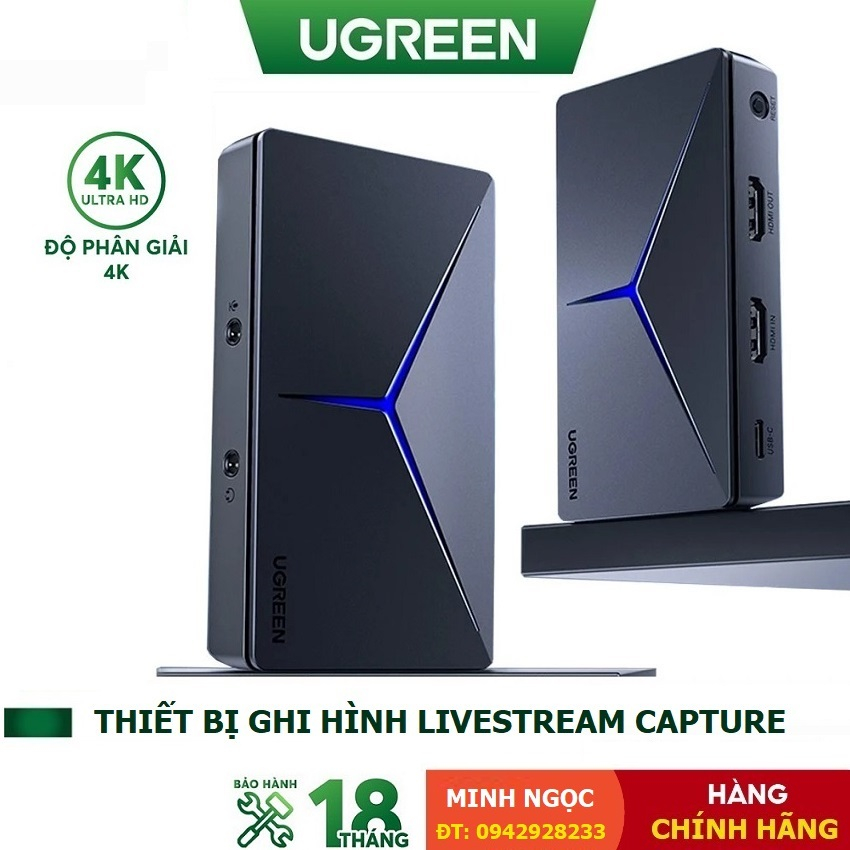 Thiết bị ghi hình hỗ trợ Livestream Capture HDMI 4K@60Hz Ugreen 10936 (USB Type-C) | Shopee Việt Nam