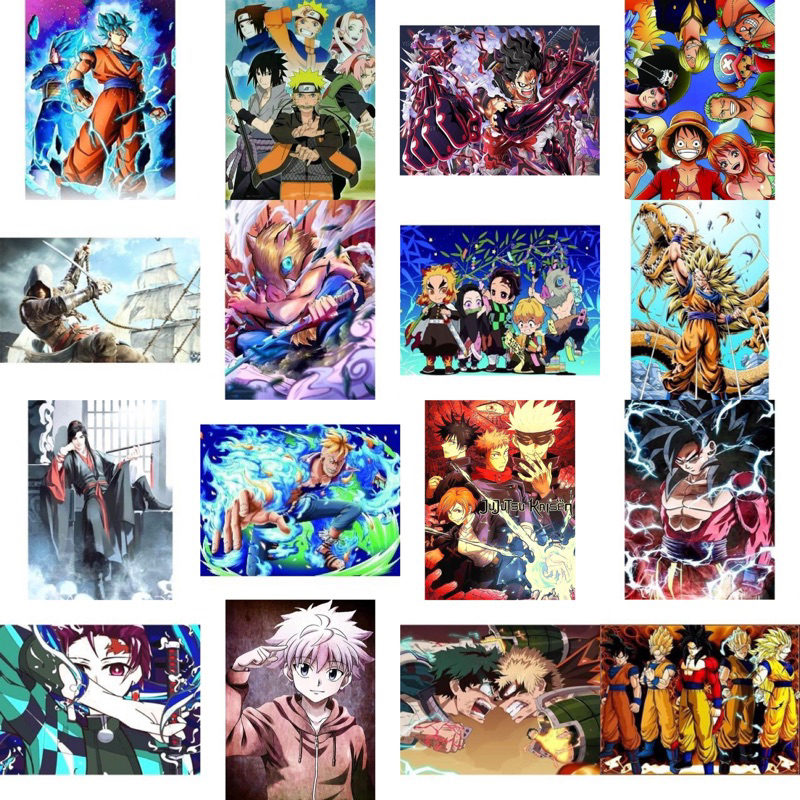 5D tranh đính đá bộ tranh nhân vật hoạt hình One Piece Monkey D Luffy ...