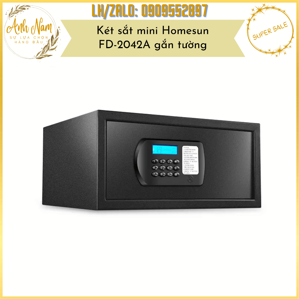 Két sắt điện tử mini gắn tường thương hiệu Homesun FD-2042A | Shopee ...