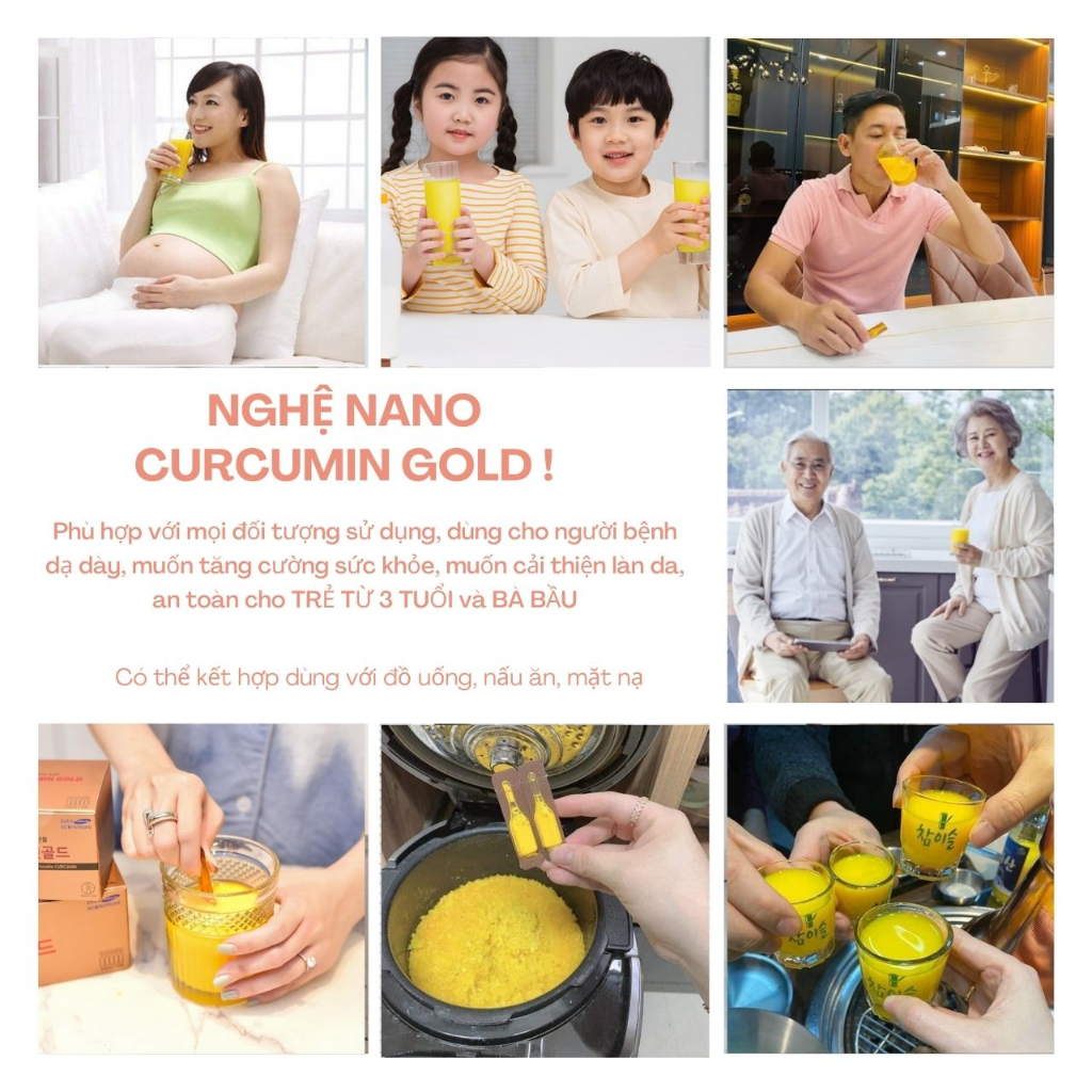 Nghệ Nano Curcumin Gold Hàn Quốc 100 Ống đẹp da, giữ dáng, chống lão hóa CHÍNH HÃNG | Shopee ...
