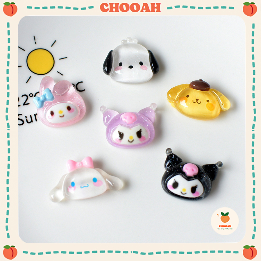 Charm SANRIO Kuromi sticker 3D trang trí siêu cute CHOOAH CHARMKU015 ...