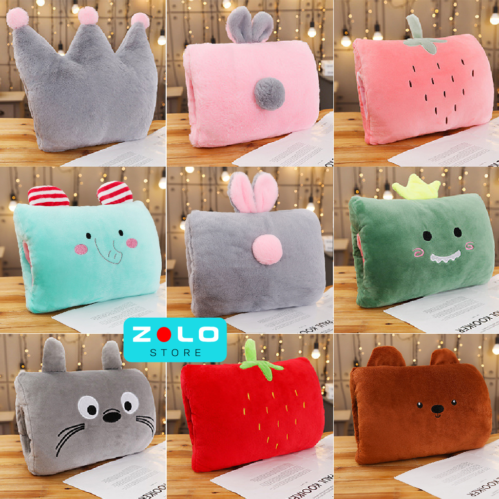 Chăn gối văn phòng mền gối ngủ gấu bông có mền chăn ZOLO STORE 3 trong ...
