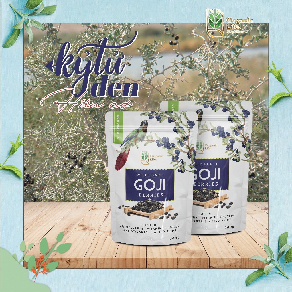 Hắc kỷ tử hoang dã Organic Life 200g & 90g (Vùng Cao nguyên Thanh Hải - Tây Tạng) | Shopee Việt Nam