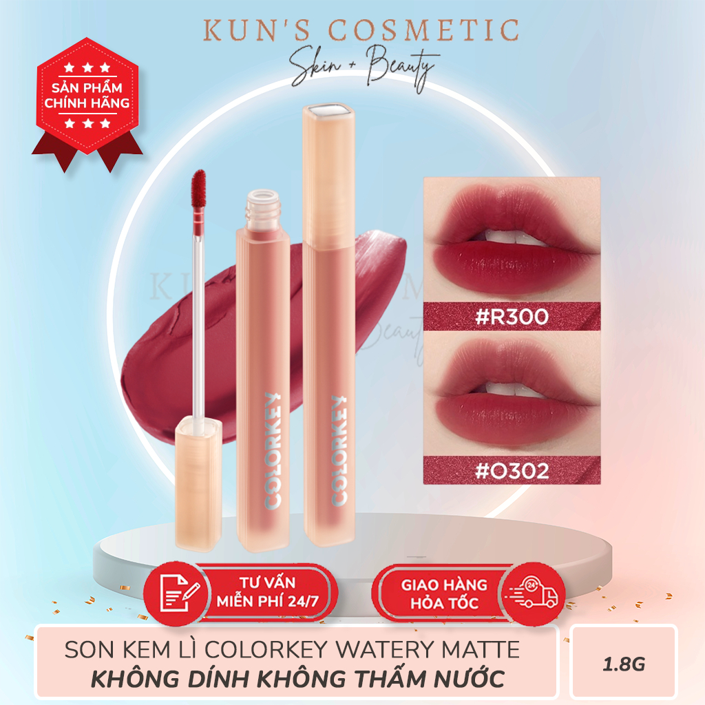 Son Kem Lì Colorkey Watery Matte Trang Điểm Môi Dạng Lỏng Không Dính ...