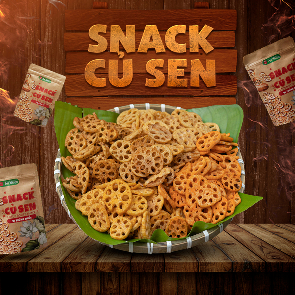 Snack Củ Sen Sấy giòn An Nhiên 5 vị đặc biệt | Shopee Việt Nam