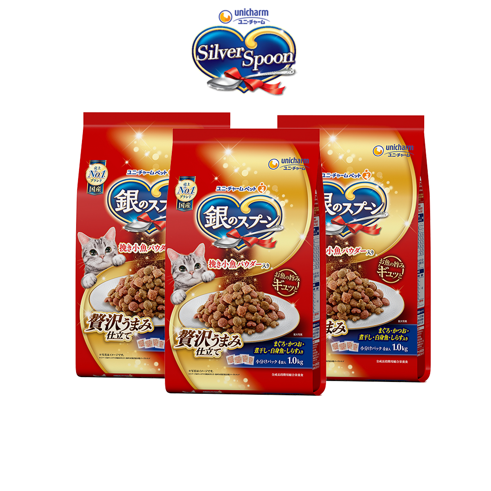 Thức Ăn Hạt Cho Mèo Silver Spoon (Unicharm Nhật Bản) 1KG | Shopee Việt Nam