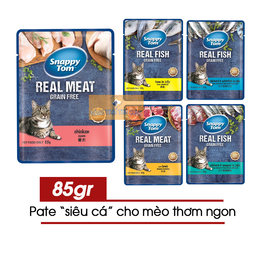 Pate Snappy Tom Real Fish Cho Mèo 85g | Shopee Việt Nam