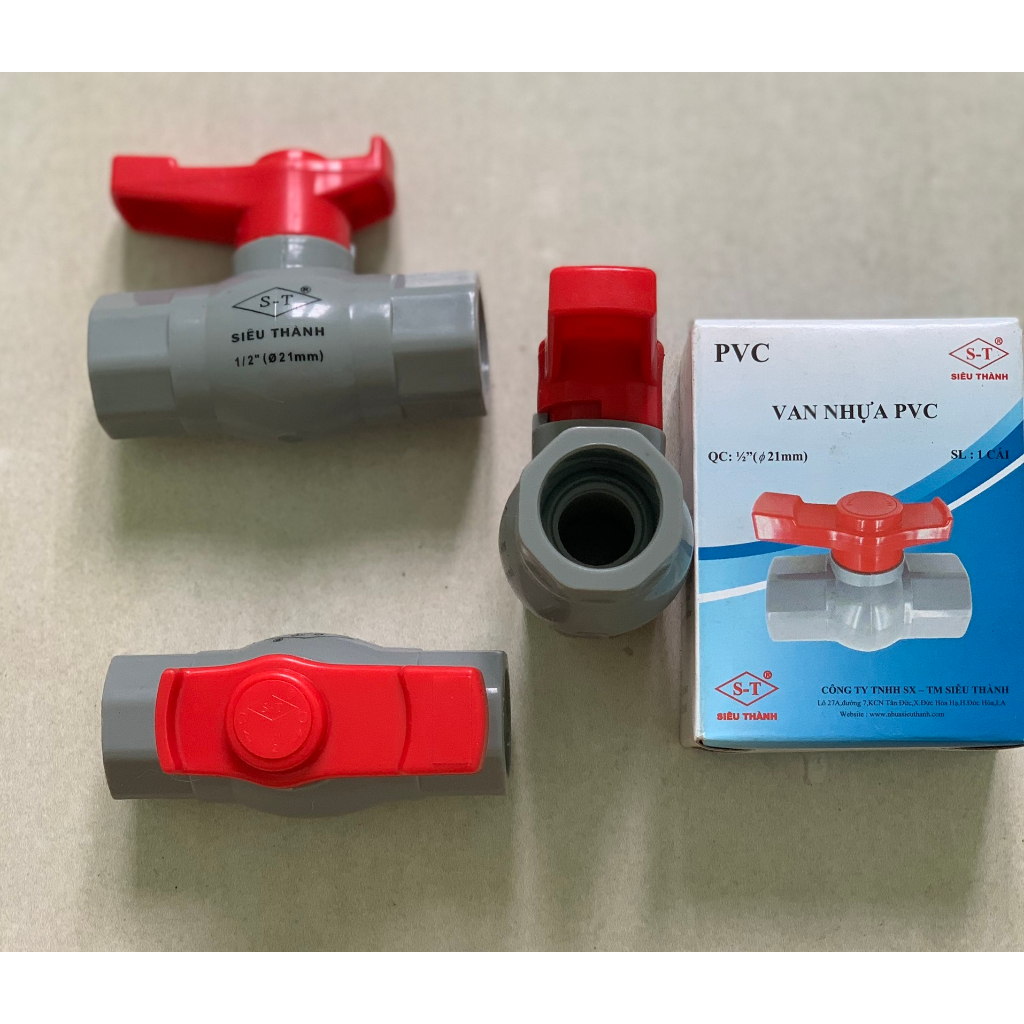 Van khóa ống nước phi 21, Van khóa PVC phi 21, phụ kiện ống nước (Siêu ...
