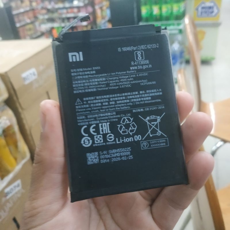 Pin zin bóc máy Xiaomi Redmi Note 9S BN55,5020 mAh | Shopee Việt Nam