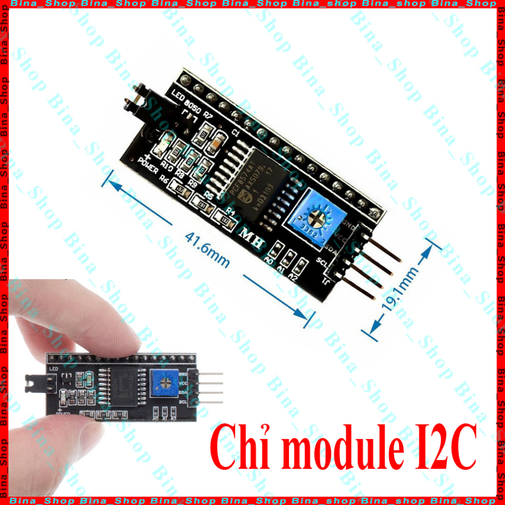 Màn hình LCD 1602, Mạch Chuyển Đổi I2C, Module I2C hàn sẵn LCD 1602A ...