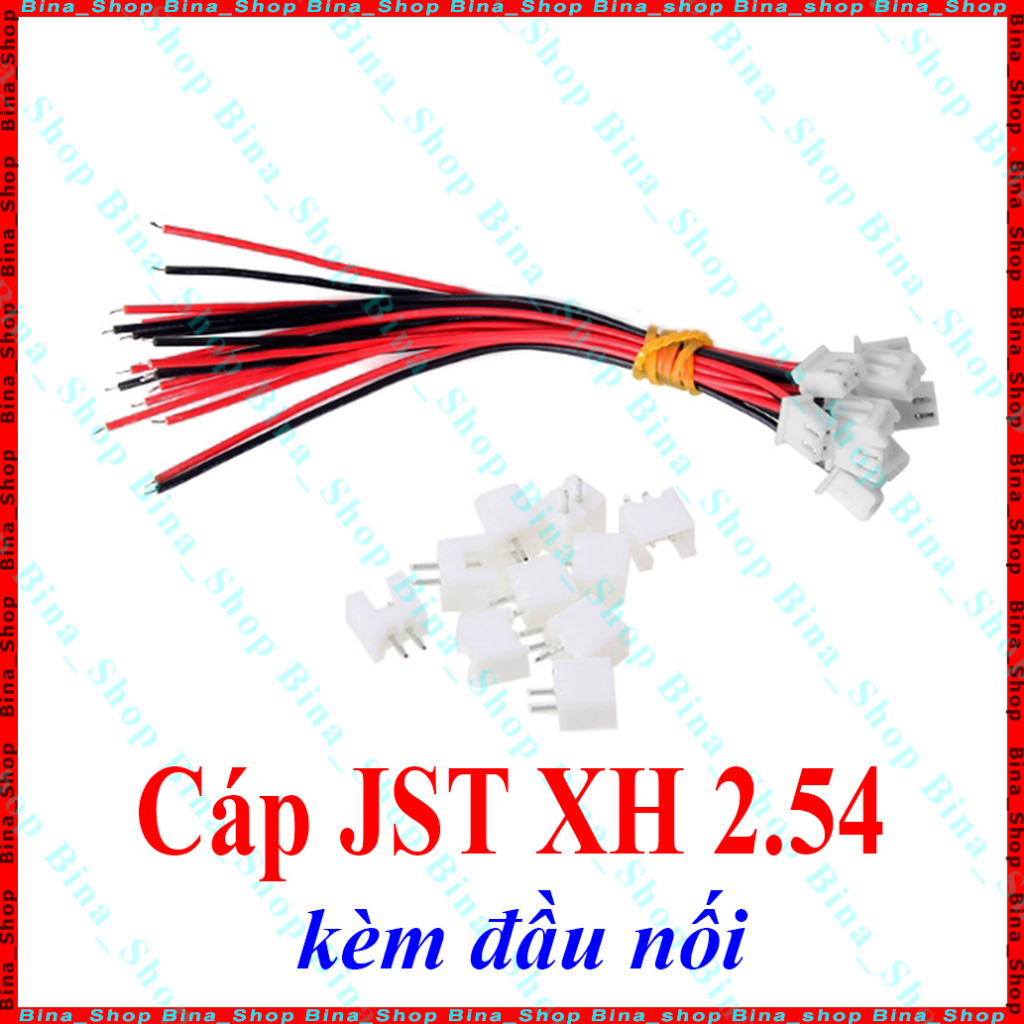 [10 bộ] Cáp JST XH 2.54 dài 12cm kèm đầu nối | Shopee Việt Nam