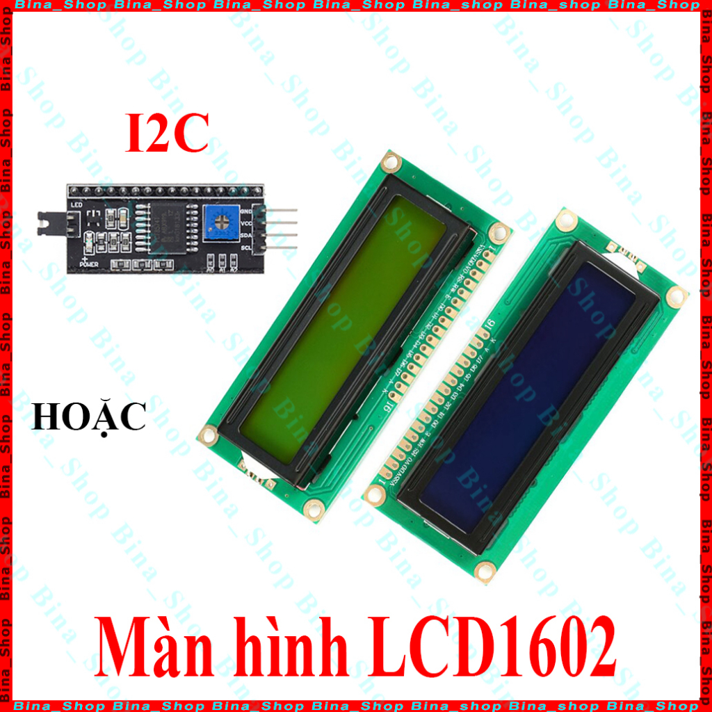 Màn hình LCD 1602, Mạch Chuyển Đổi I2C, Module I2C hàn sẵn LCD 1602A ...