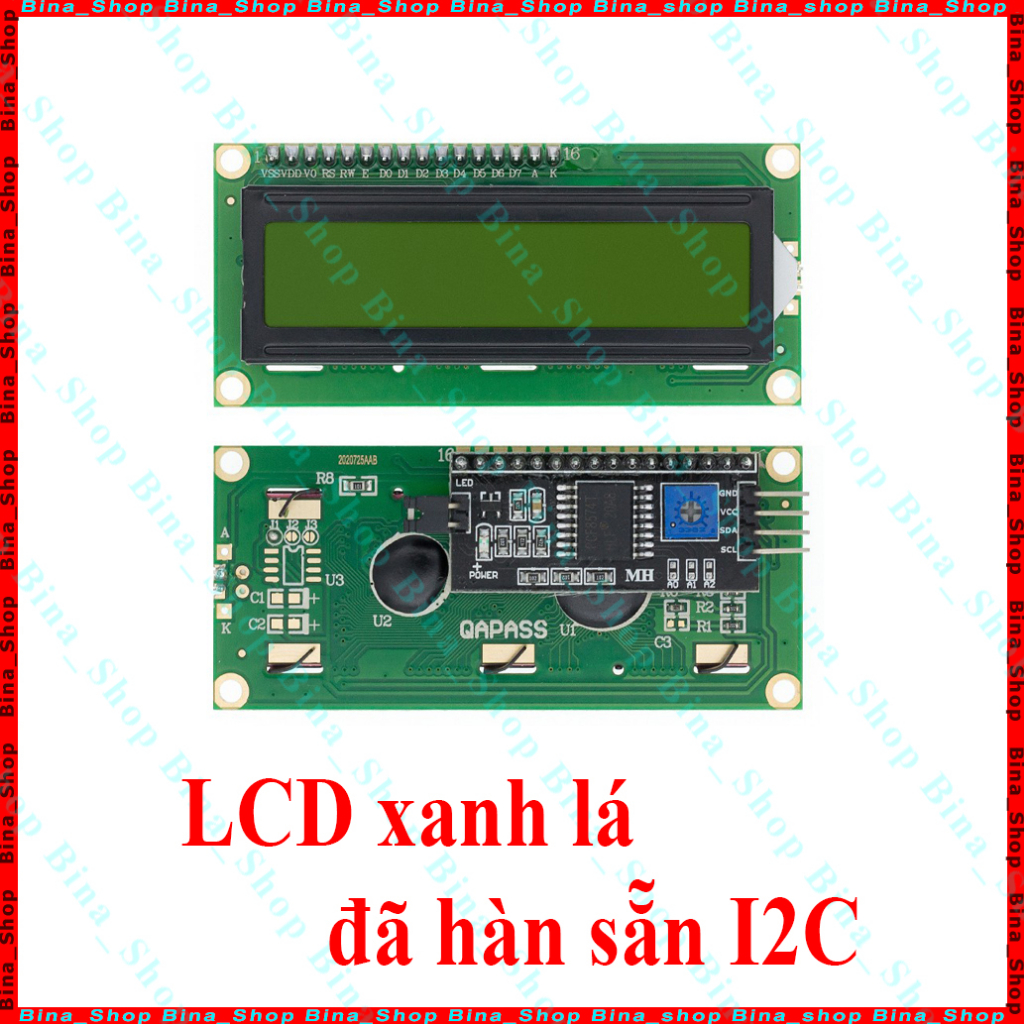 Màn hình LCD 1602, Mạch Chuyển Đổi I2C, Module I2C hàn sẵn LCD 1602A ...