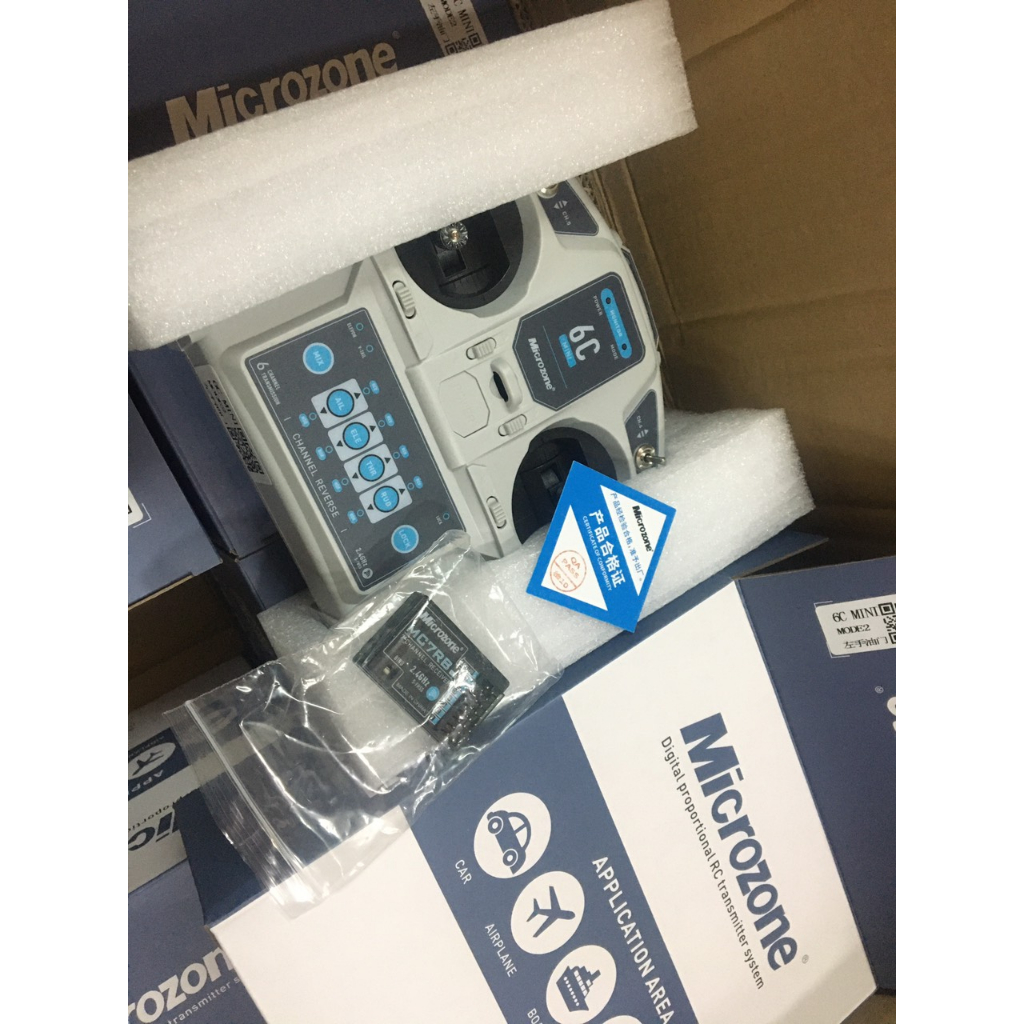 Tay điều khiển TX Microzone MC6C kèm Mạch thu Rx MC7RB-V2 dùng cho ô tô ...