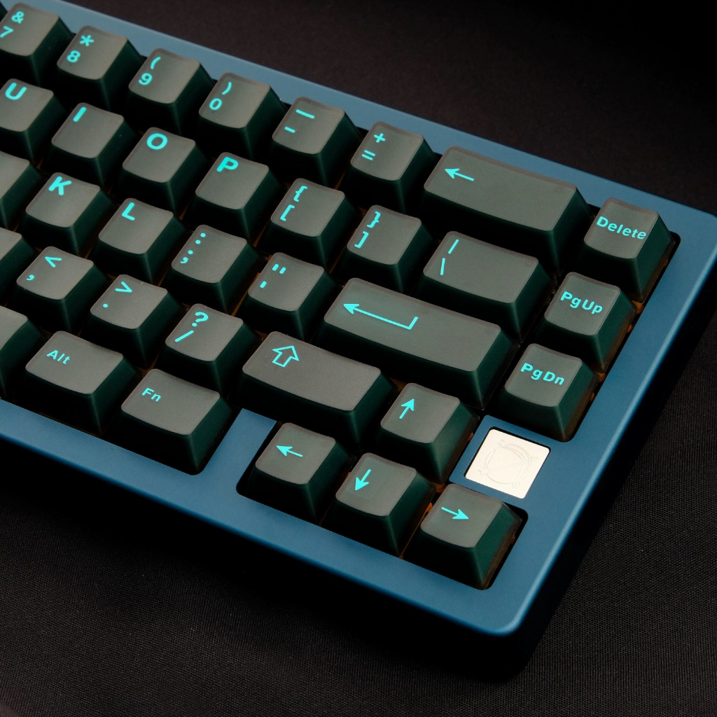 Keycap Aifei Blue on Black Semi-Transparent Cherry profile | ABS Double ...