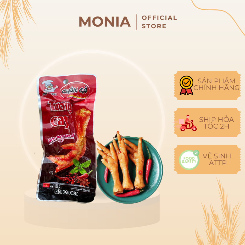COMBO 10 Chân gà tương cay đỏ 35g Cửu ca Food Jun Si Wei Monia Shop | Shopee Việt Nam