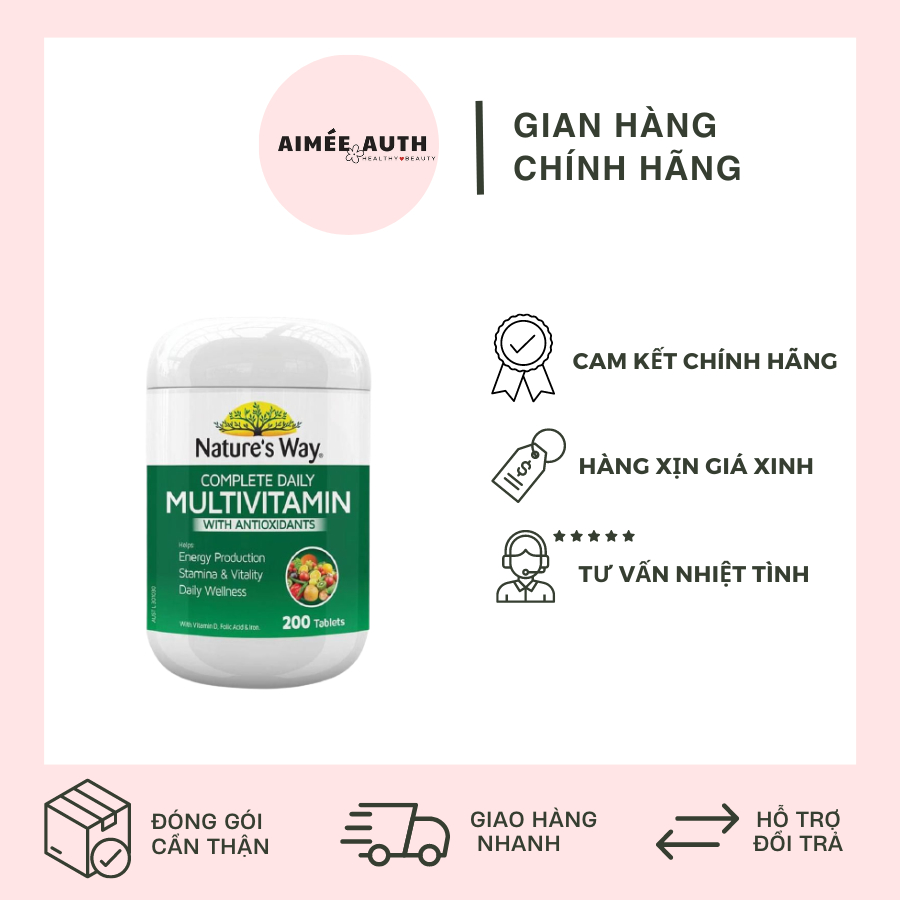 Vitamin tổng hợp & tảo biển Nature's Way Complete Daily Multivitamin ÚC ...