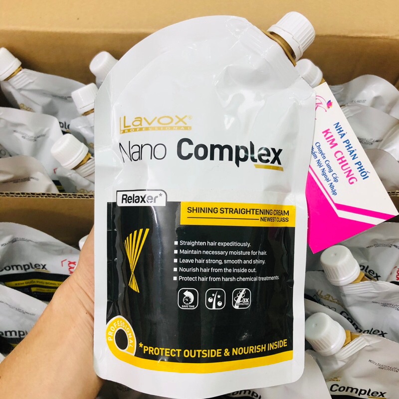 Thuốc Duỗi Phủ Bóng 1 bước siêu dưỡng Nano Complex Lavox 500ml (Tặng ...