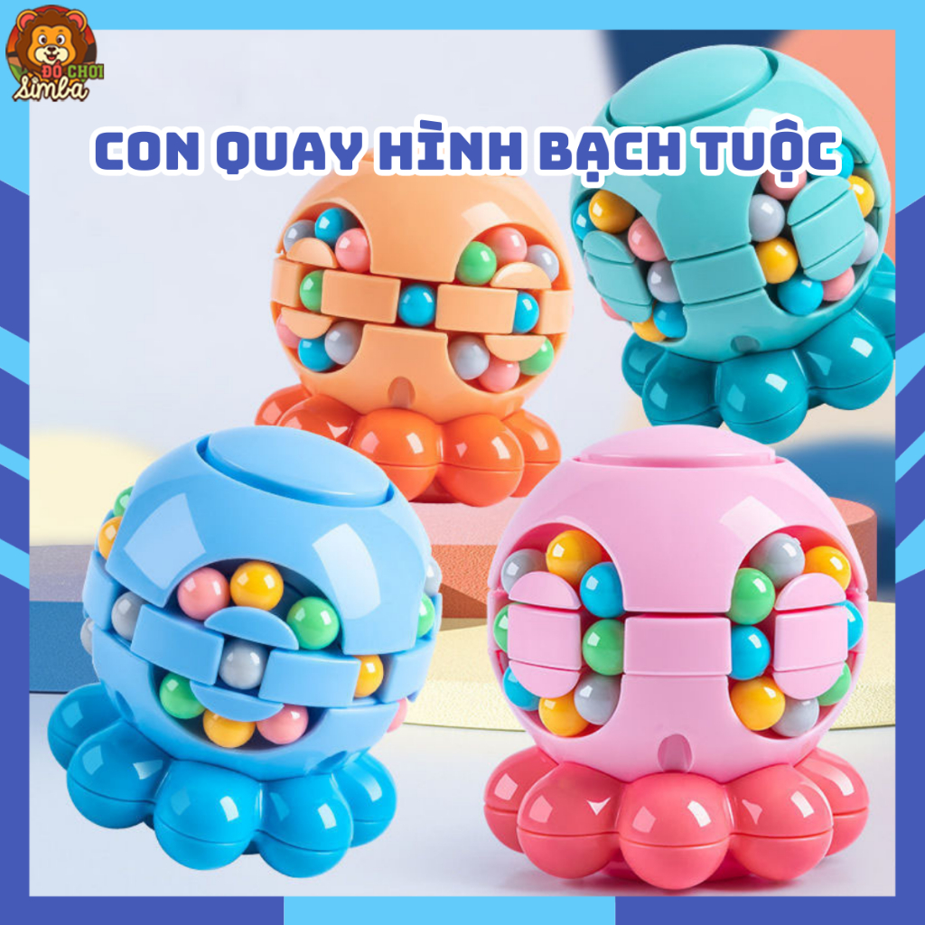 Con Quay Kiêm Rubik Hình Bạch Tuộc Dễ Thương Cho Bé | Shopee Việt Nam