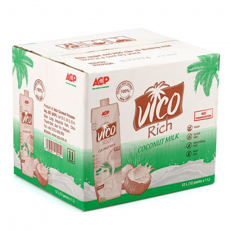 Thùng 12 Hộp Nước cốt dừa 1L 16-19% béo VICO RICH | Shopee Việt Nam